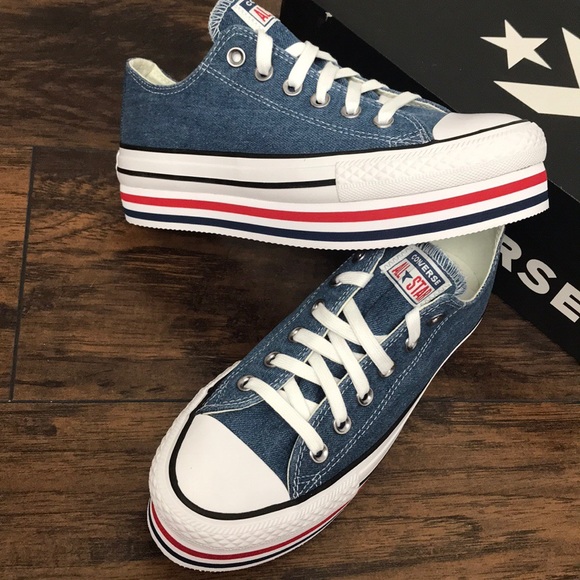 Converse | Shoes | Converse Denim High Platform Brand New | Poshmark